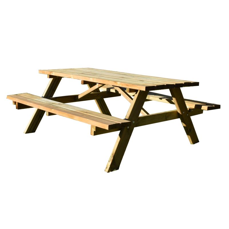Mesa para picnic de madera Faura – Tu piscina y jardín
